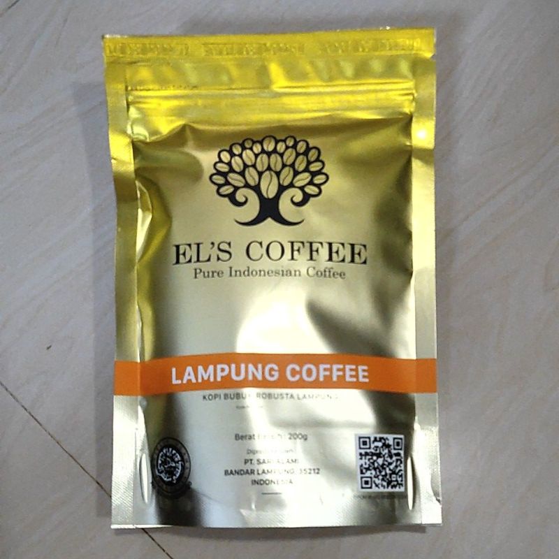 Jual ELS EL'S COFFEE LAMPUNG GOLD KOPI BUBUK GILING HALUS ROBUSTA PURE ...