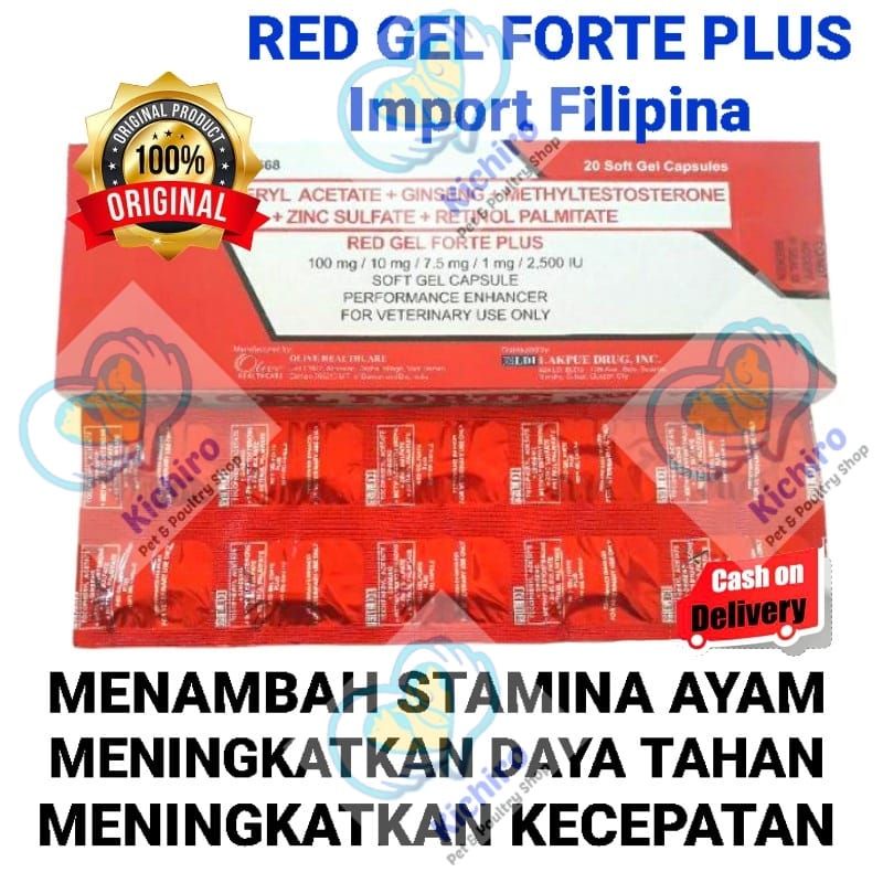Jual Red Gel Forte Plus isi 10 Kapsul Import Filipina Philipin Vitamin ...