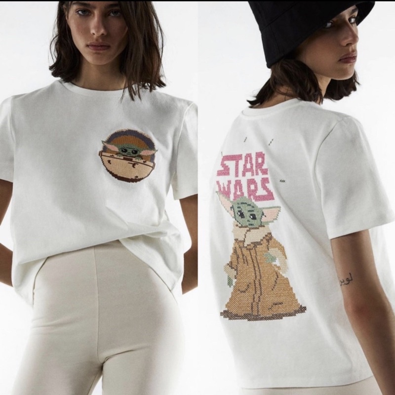 Jual Zara x Star Wars Baby Yoda T-shirt Bordir Original Impor Termurah | Shopee Indonesia