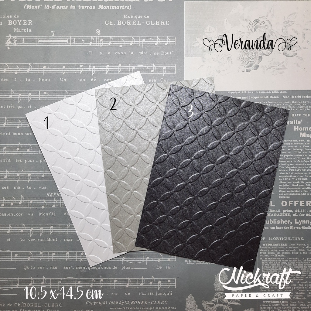 Jual Emboss Paper - VERANDA - Embossing Folder Kertas Motif Timbul ...