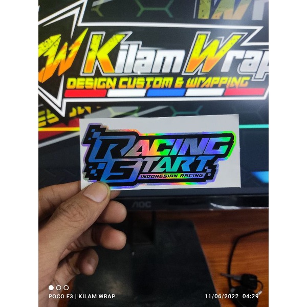 Jual STIKER RACING START HOLOGRAM | Shopee Indonesia