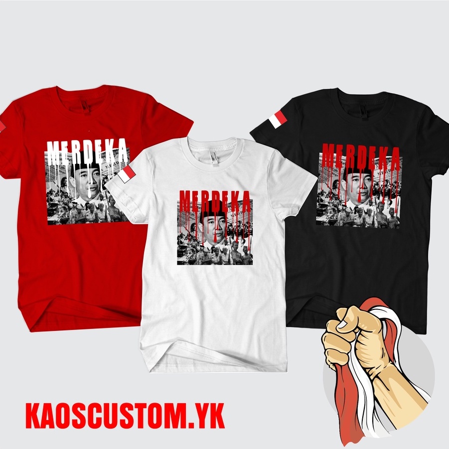Jual KAOS MERDEKA/KAOS KEMERDEKAAN/KAOS CUSTOM | Shopee Indonesia