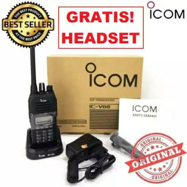 Jual HT ICOM IC-V88 HANDY TALKY 5.5 W VHF WATERPROOF IP67 MADEIN JAPAN ...