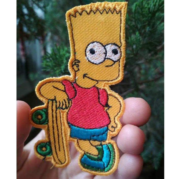 Jual patch bordir bart Simpson | Shopee Indonesia