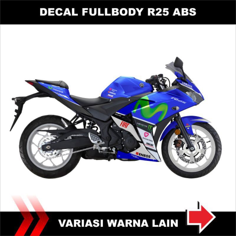 Jual decal motor Yamaha R25 / decal motor R25 / sticker motor R25 ...