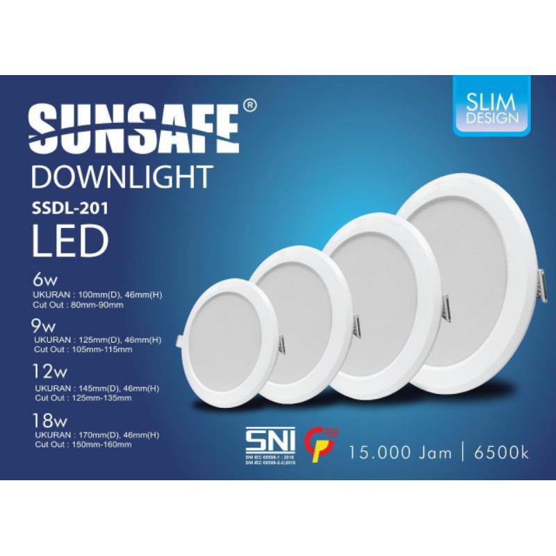 Jual Lampu Downlight LED 18 Watt Sunsafe | Shopee Indonesia