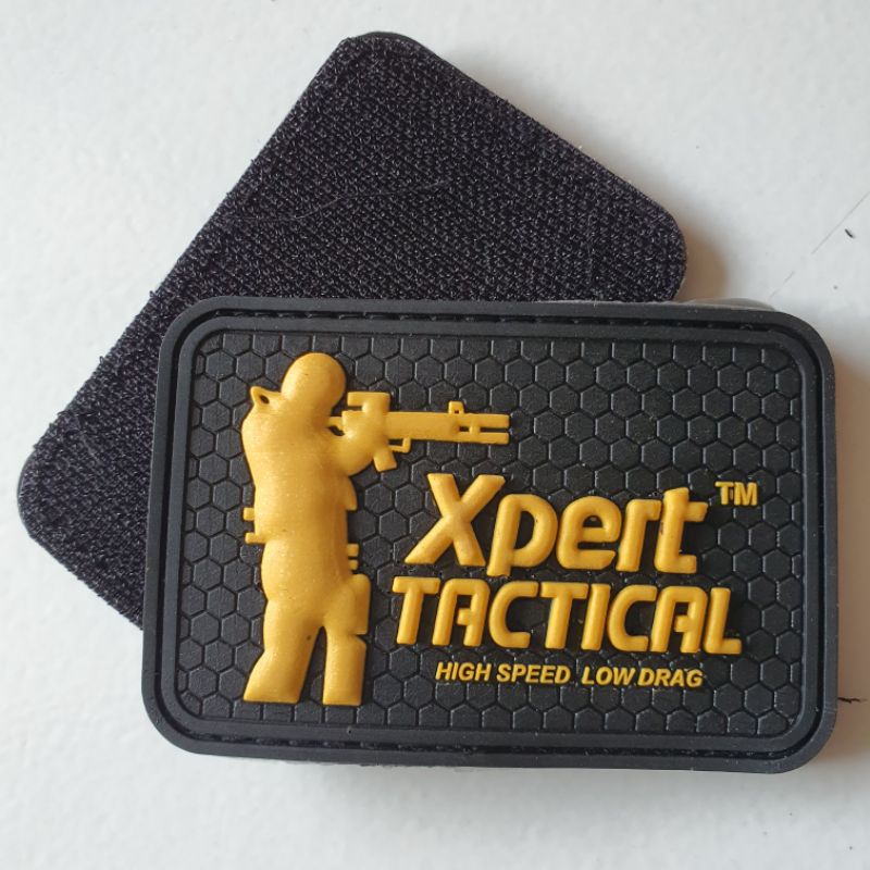 Jual PATCH RUBBER PVC LOGO XPERT TACTICAL 3D TIMBUL DASAR HITAM ...