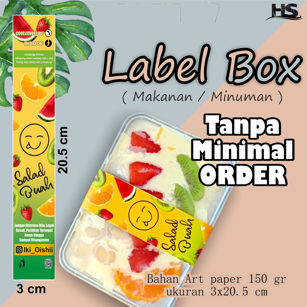 Jual Label Box makanan (Free Design) | Shopee Indonesia