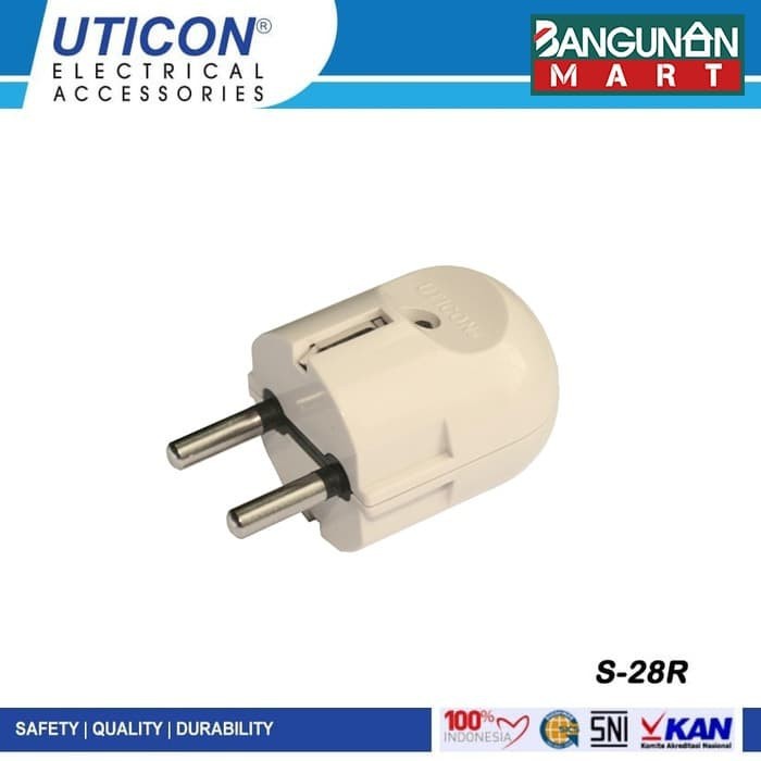 Jual Steker Arde Bulat UTICON S-28R Soket Listrik | Shopee Indonesia