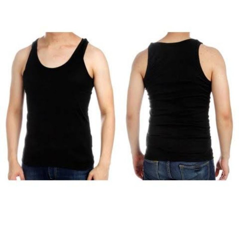 Jual Singlet Pria Sehari Hari Warna Hitam | Shopee Indonesia