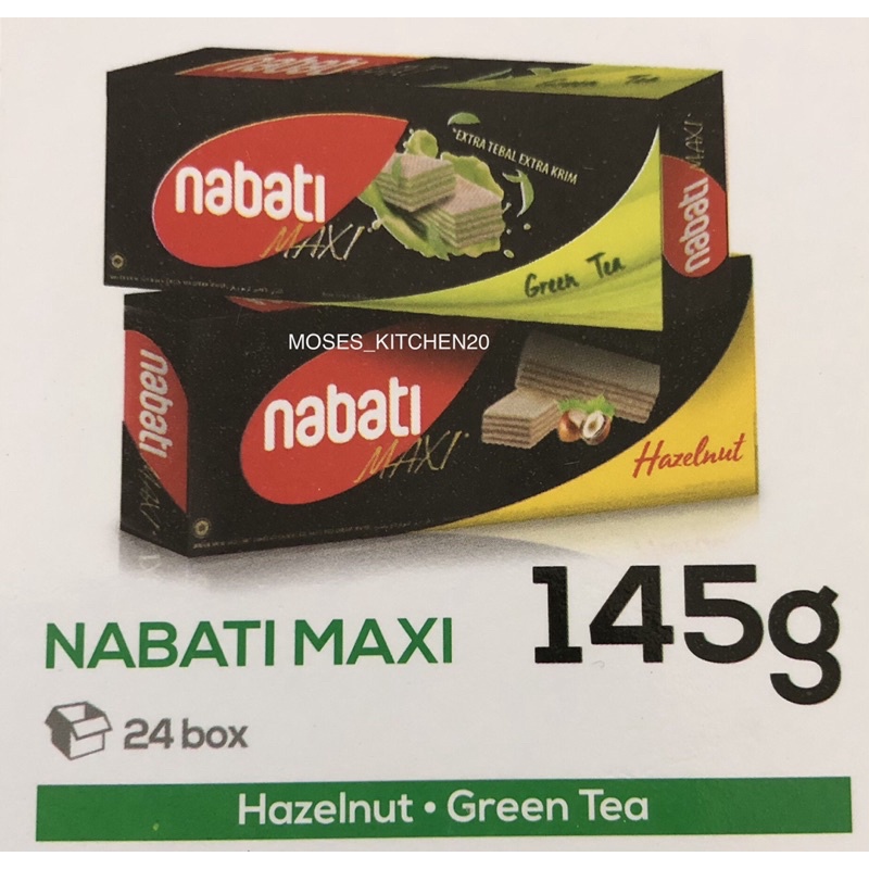 Jual NABATI WAFER MAXI GREEN TEA 145 GRAM/NABATI WAFER MAXI HAZELNUT ...