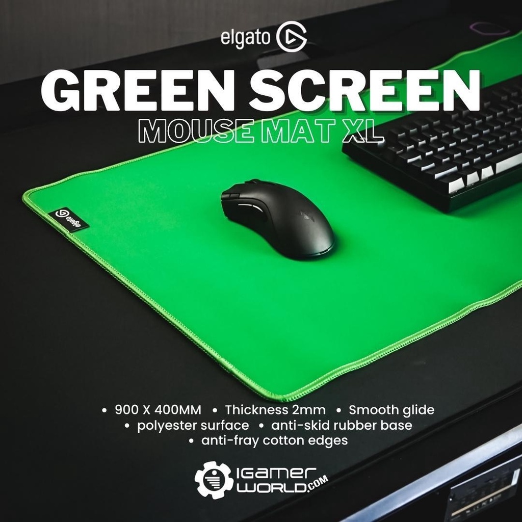 Jual Elgato Green Screen Mouse Mat XL Chroma Key Gaming Mousepad ...