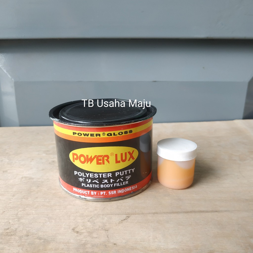Jual Power Lux Polyester Putty Dempul Plastic Body Filler 250ml ...