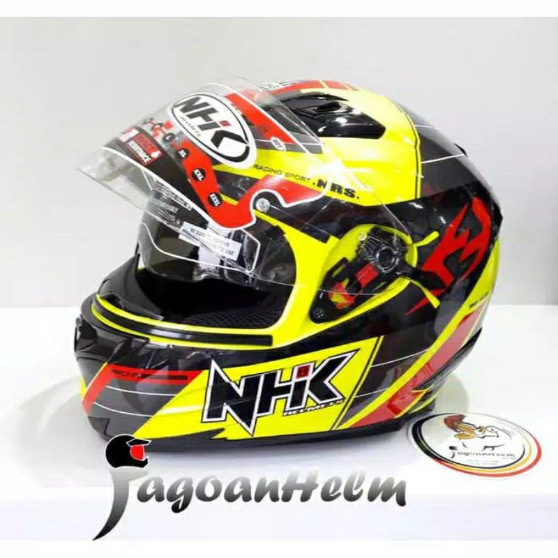 Jual NHK HELM RX9 NAVY SE |YELLOW FLUO | RX-9 FULL FACE RX 9 | Shopee ...