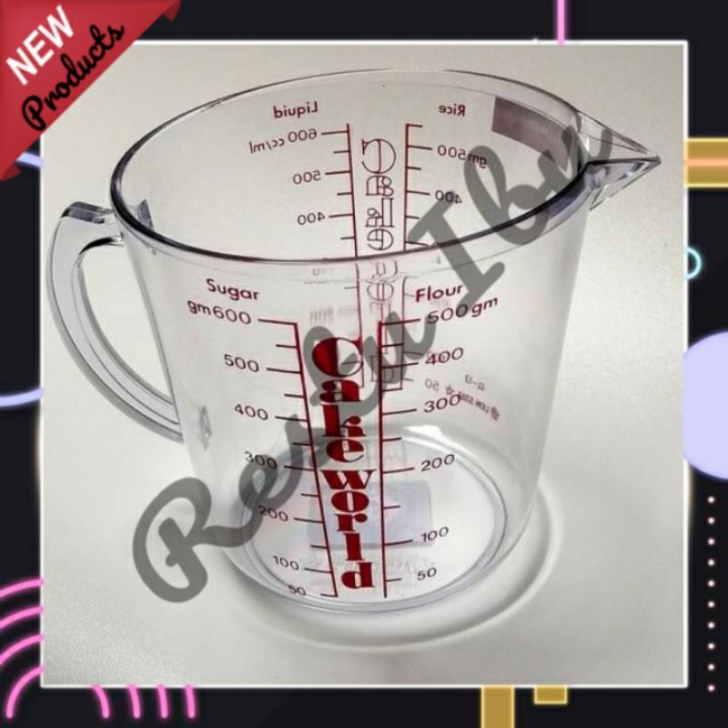 Jual Gelas Ukur Takar LION STAR GL-13 600ml GL-16 1000ml Super Measuring Cup 600ml 1000ml ...
