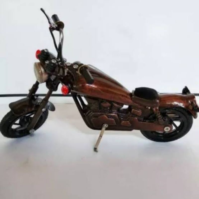 Jual Miniatur sepeda motor chopper bahan full besi | Shopee Indonesia