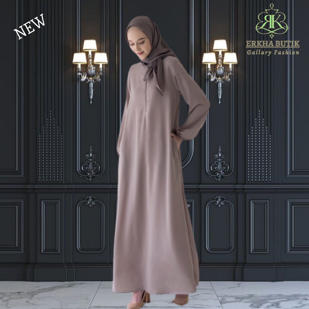 Jual RK Butik|Basic gamis polos busui friendly Basic dress gamis ...