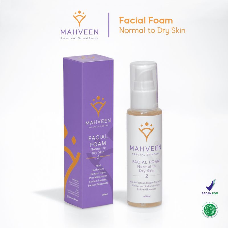 Jual Mahveen Facial Foam normal to dry | non SLS non Paraben | Shopee ...