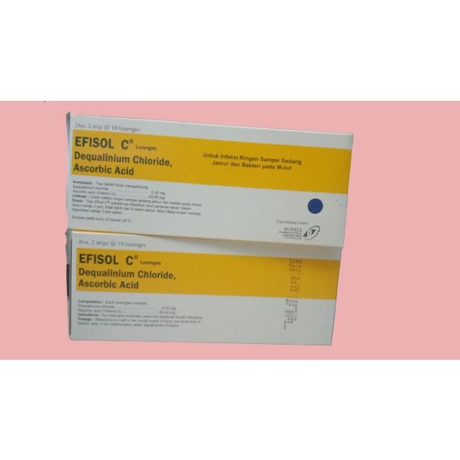 Jual EFISOL C LOZENGES TABLET PER BOX ISI 2 STRIP | Shopee Indonesia