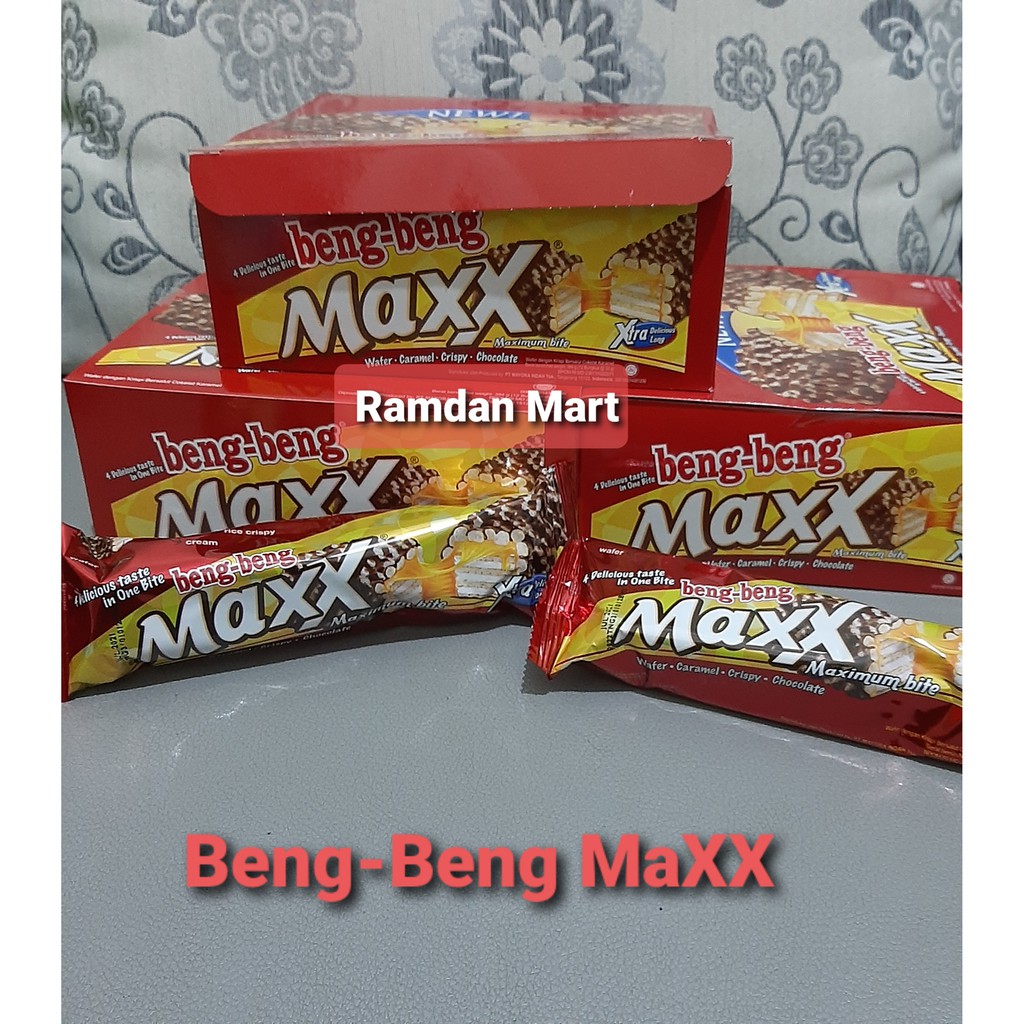 Jual Beng-Beng MaXX wafer coklat jumbo (1 Box isi 12 bungkus @ 32 Gr ...