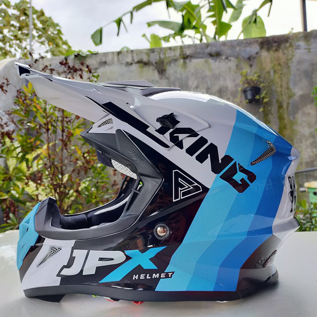 Jual Helm Cross JPX X37 White | Shopee Indonesia