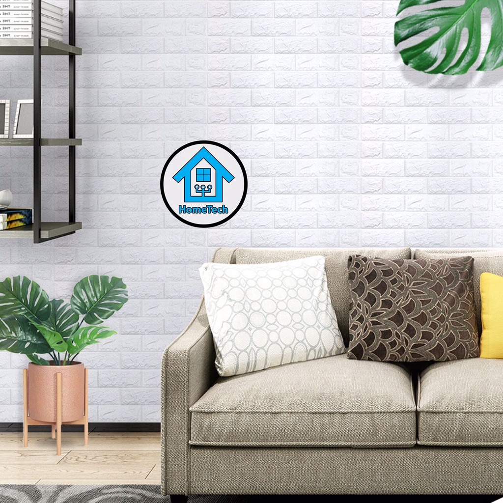 Jual HT Wallpaper Foam Sticker 3D Bata Putih Premium Wall Paper Stiker ...