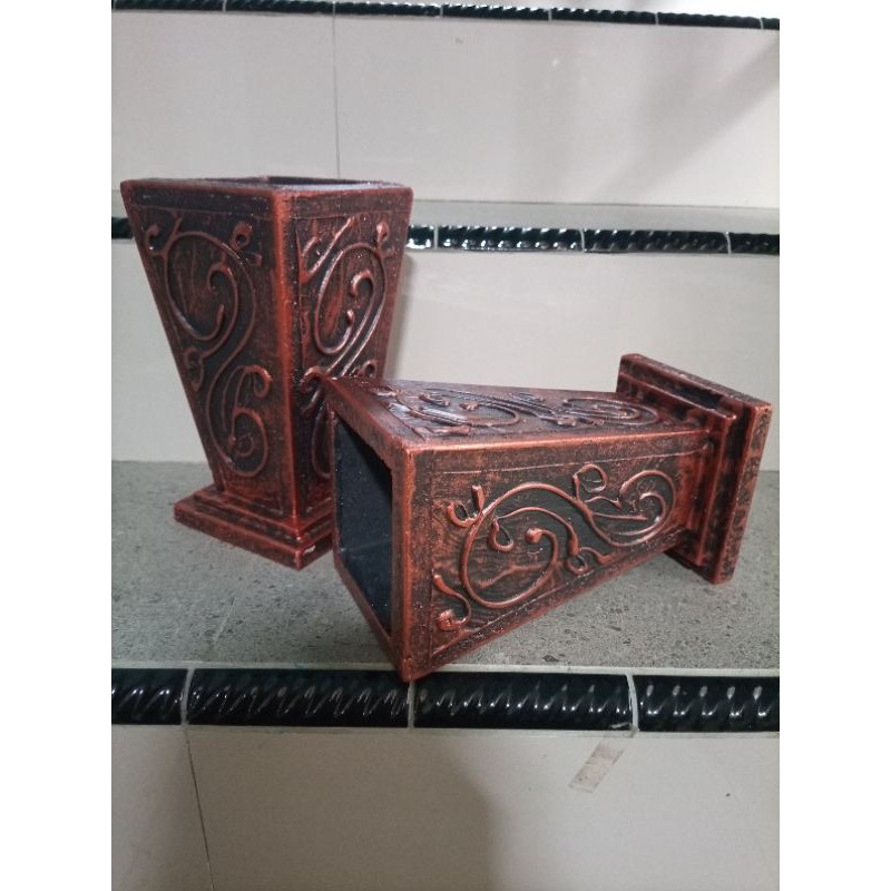 Jual Pot vas kayu piala kotak pot cor pot kayu | Shopee Indonesia