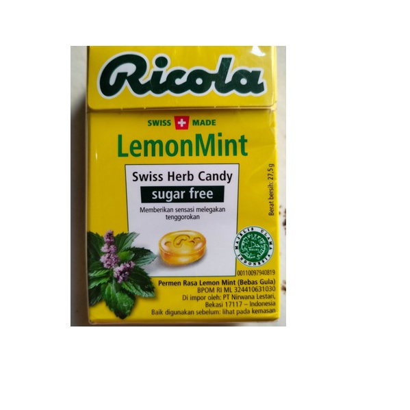 Jual Ricola Sugar Free Candies Lemon Mint 40Gr | Shopee Indonesia