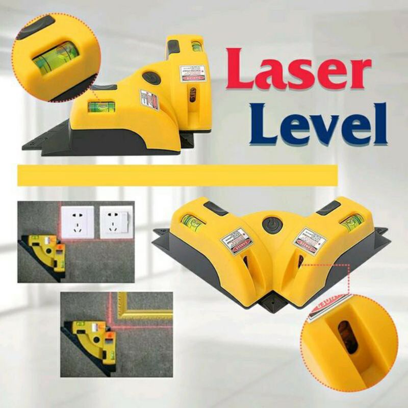 Jual square line meteran laser sudut siku waterpass pengukur sudut siku ...