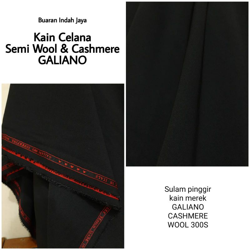 Jual Kain Celana Semi Wool & Cashmere 300 s Galiano , harga per 25 cm ...