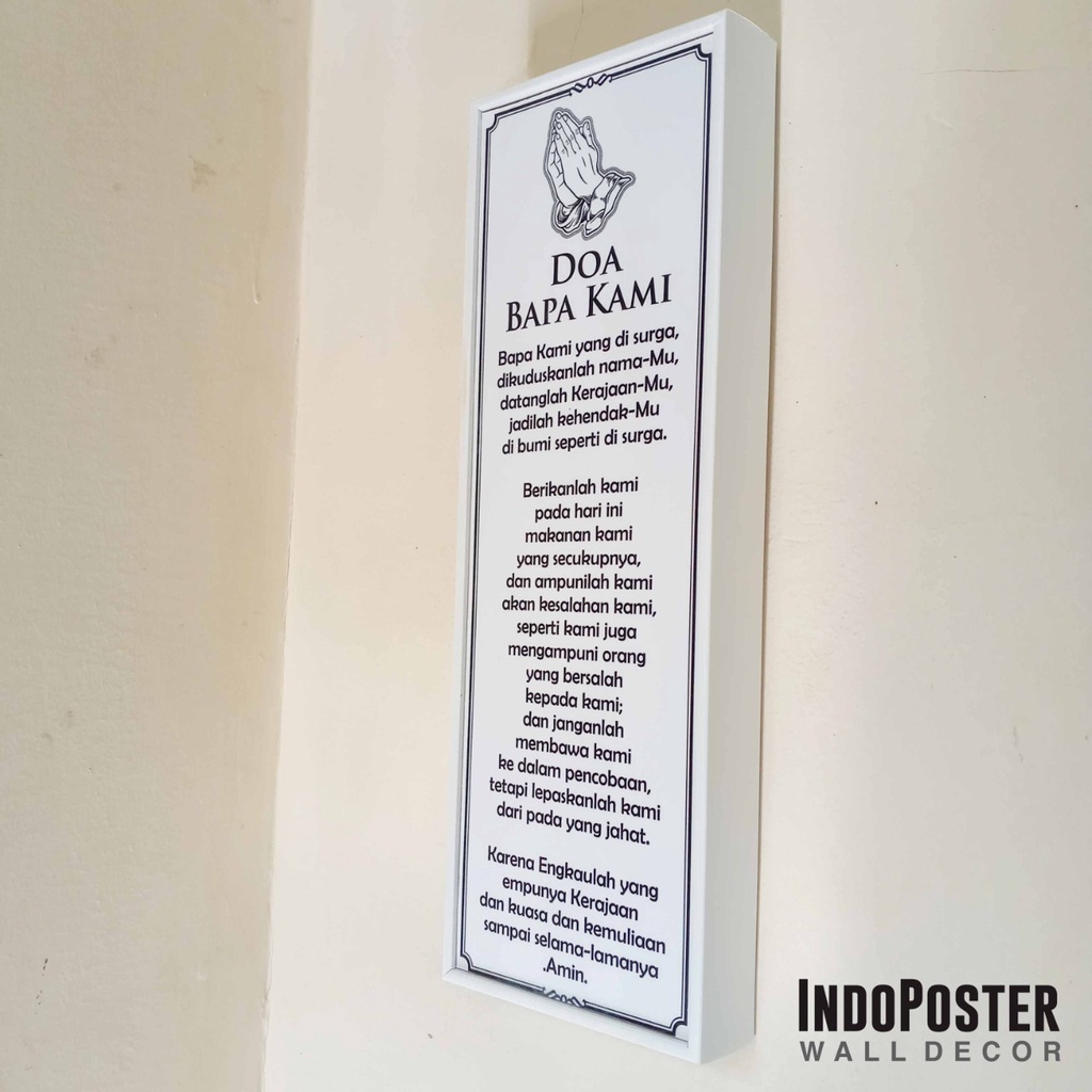 Jual Poster Rohani Kristen Doa Bapa Kami Pater Noster Versi Injil ...
