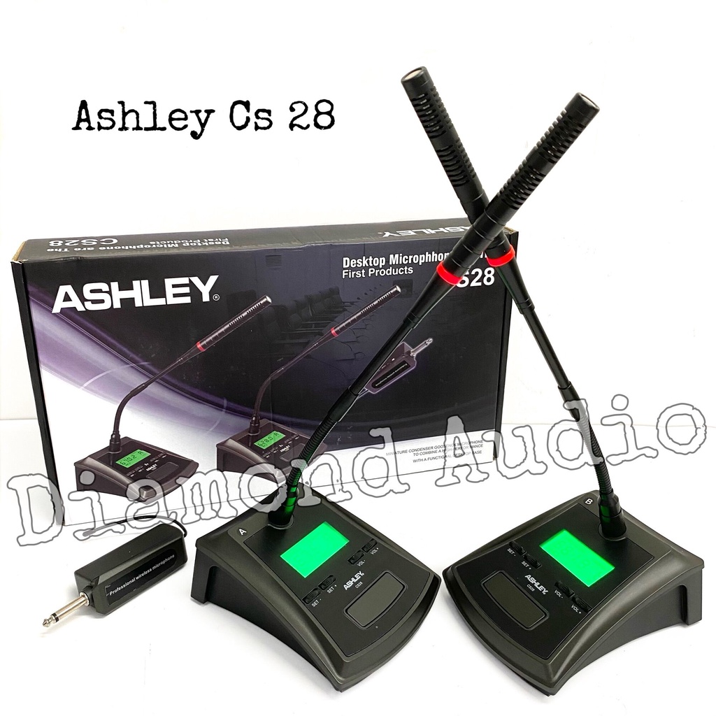 Jual Mic Wireless Ashley Cs28 Podium Conference Original Microphone ...