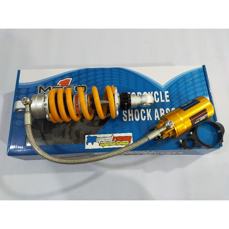 Jual Monoshock shock tabung pisah Moto 1 ninja RR/sonic old,Cbr 150 old lengkap sama kleman nya ...