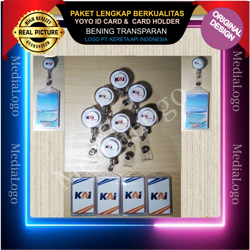 Jual YOYO ID CARD TRANSPARAN + HOLDER - NAMETAG LOGO PT KAI (Persero ...