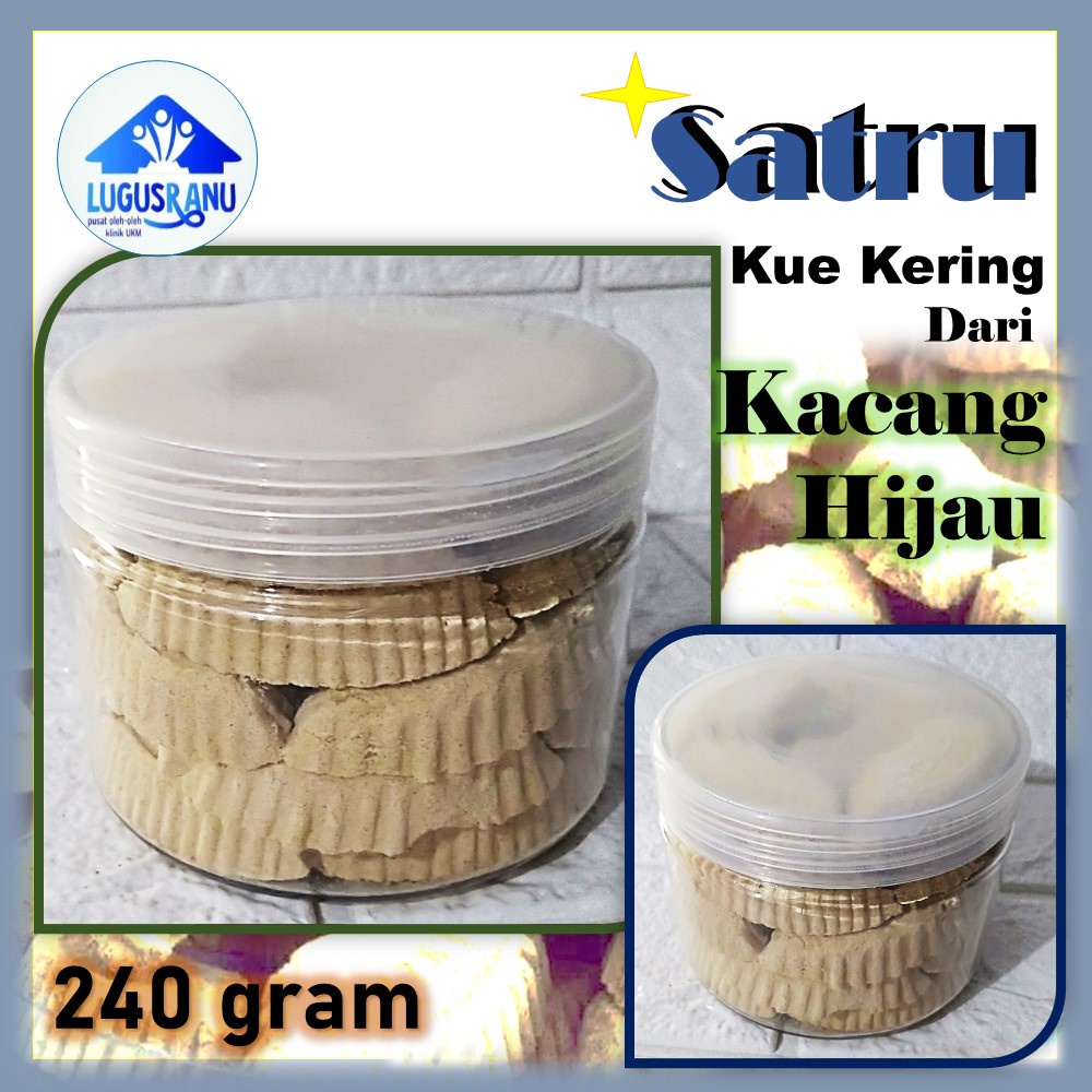 Jual Kue Satru Kue Kering Olahan Kacang Hijau Toples Mini Jajanan ...