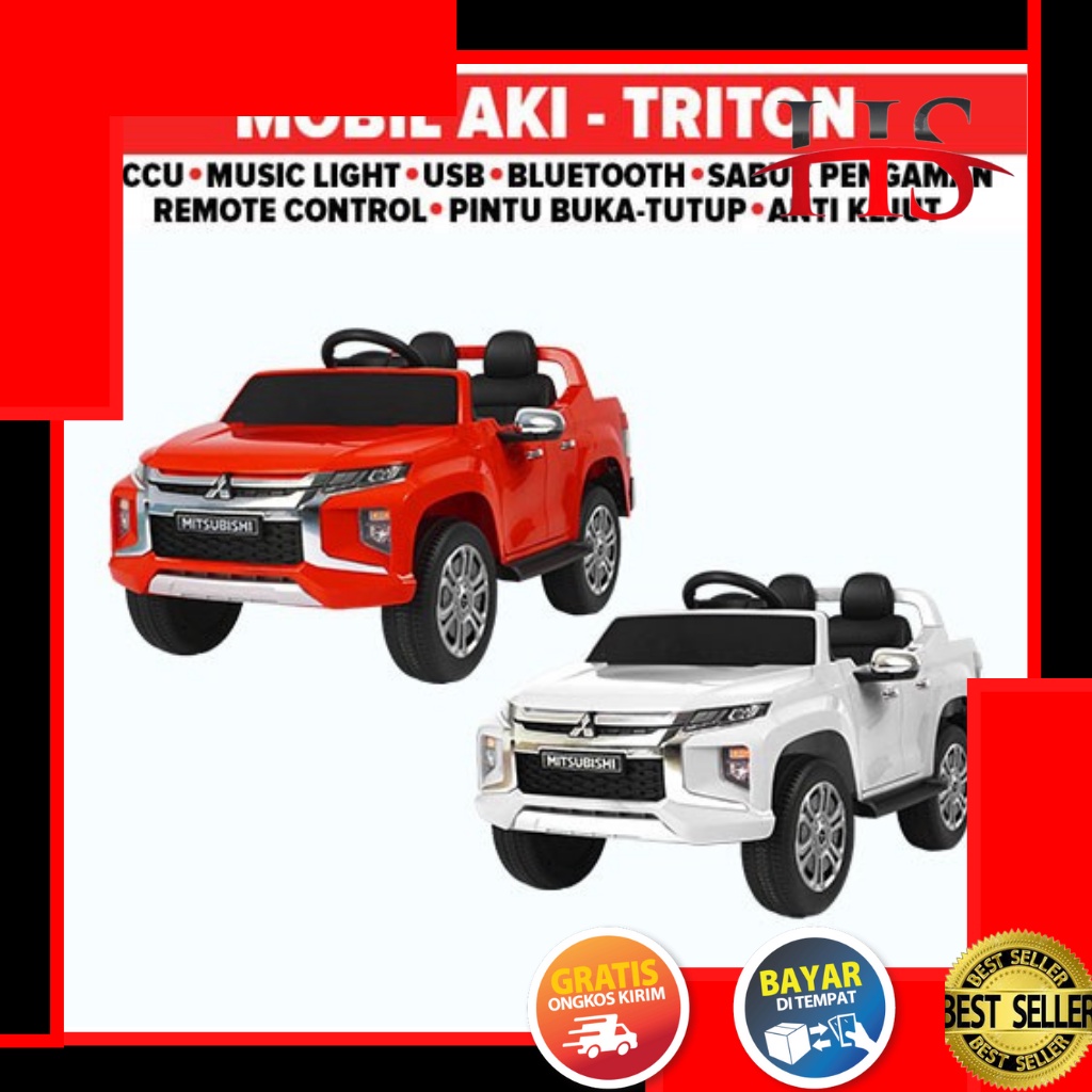 Jual MOBIL AKI REMOTE LISTRIK MAINAN ANAK MITSUBISHI TRITON M8688 PMB ...