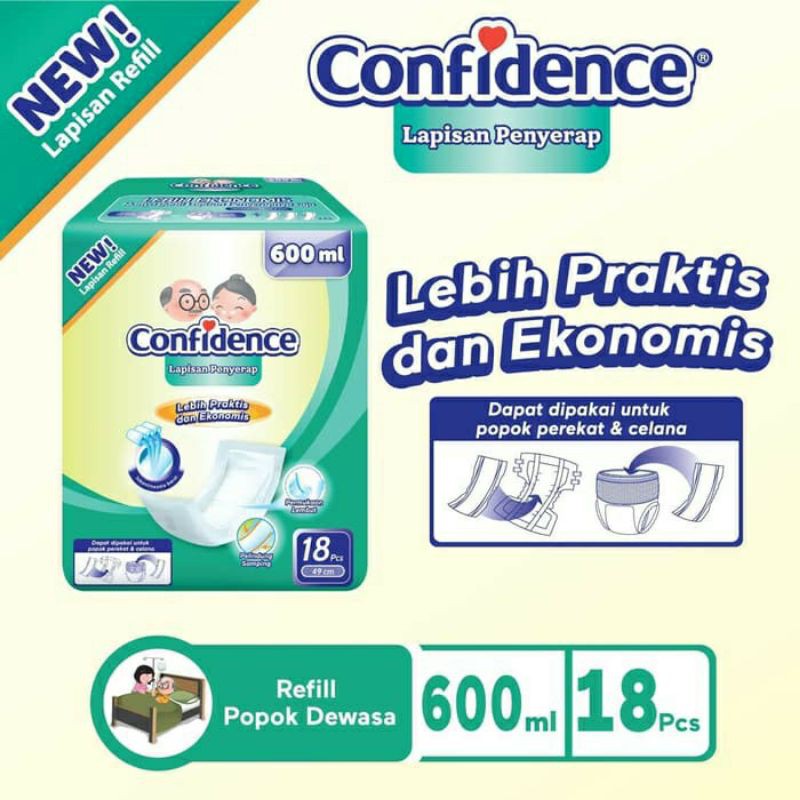 Jual CONFIDENCE Lapisan Penyerap Insert Pads 600ml | Shopee Indonesia