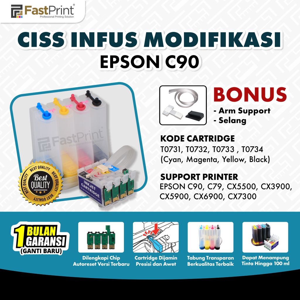 Jual Fast Print Ciss Infus Modif Printer Epson C90 C79 CX5500 CX3900 ...