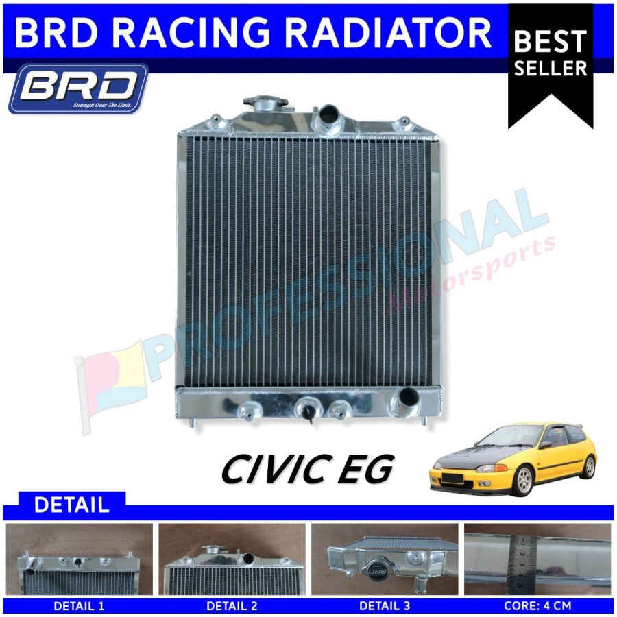 Jual RADIATOR RACING ALUMINIUM HONDA CIVIC EG EK ESTILO GENIO BRD ...