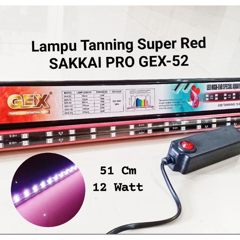 Jual Lampu LED Tanning Arwana GEX-52/ GEX-72/tanning 2 baris Double LED Aquarium | Shopee Indonesia