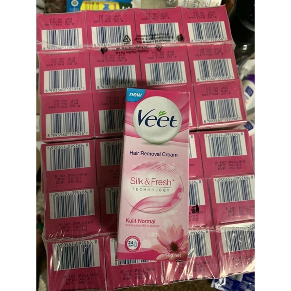Jual veet silk&fresh kulit normal (pink) 60gr (Tanpa Box) | Shopee ...