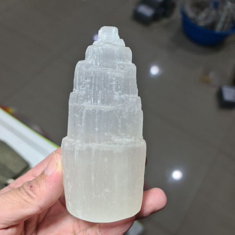 Jual Selenite mini tower maroko 10cm Batu Alam Asli | Shopee Indonesia