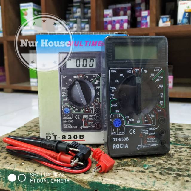 Jual multitester digital avo meter multimeter DT 830 alat pengukur ...