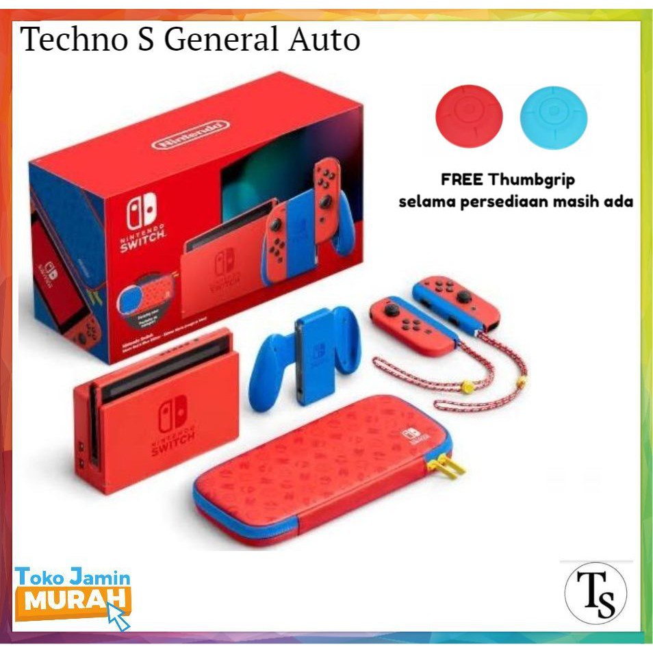 Jual Console Nintendo Switch Neon Mario Red Blue Edition Bundle New V2 ...