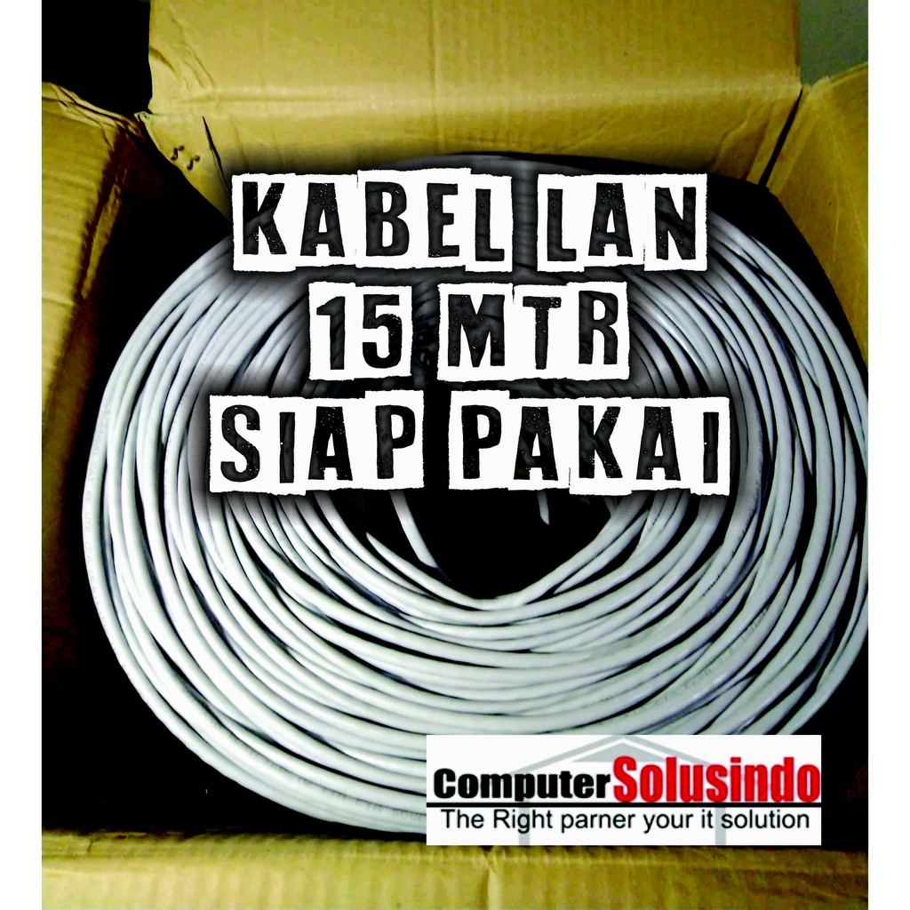 Jual Kabel LAN UTP 15MTR CAT 5E Sudah Terpasang Konektor [SUPPORT POE ...