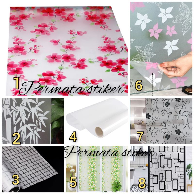 Jual stiker kaca/stiker kaca motif/stiker kaca rumah/stiker kaca ...