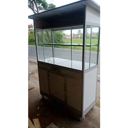 Jual etalase gerobak alumunium serbaguna | Shopee Indonesia