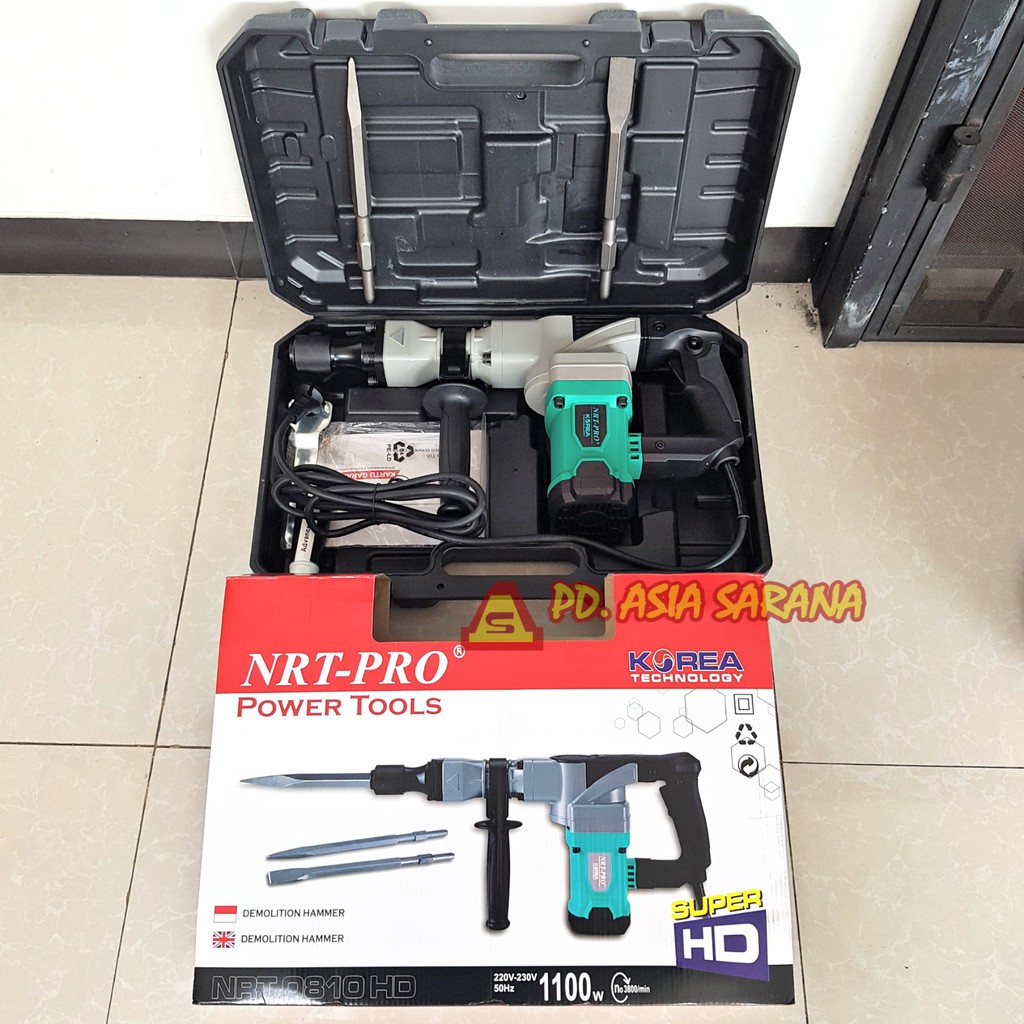 Jual Jack Hammer Mesin Bor Bobok Tembok Beton Set NRT Pro HM0810 HD Listrik | Shopee Indonesia