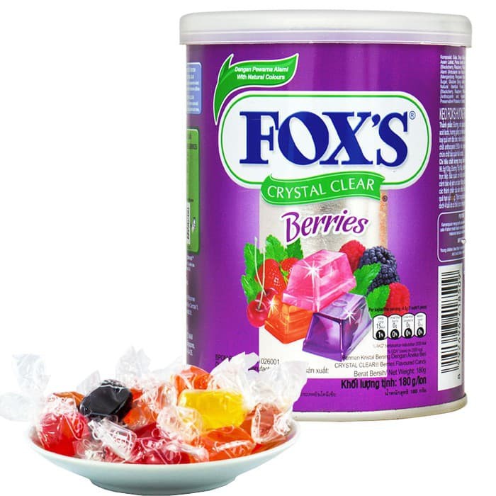 Jual Permen FOXS FOX FOX'S Tin Crystal Clear Candy Kaleng - Berries 180 ...