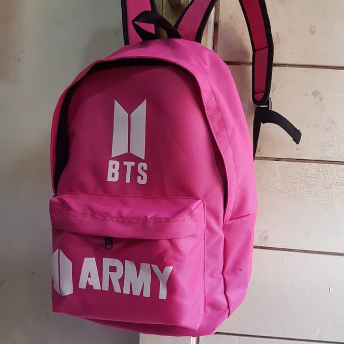 Jual BTS TAS RANSEL KPOP BANGTAN BOYSTAS SEKOLAH warna PINK | Shopee ...